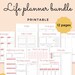 Life Planner, Planner, Planner Bundle, Daily Planner Printable, Weekly ...