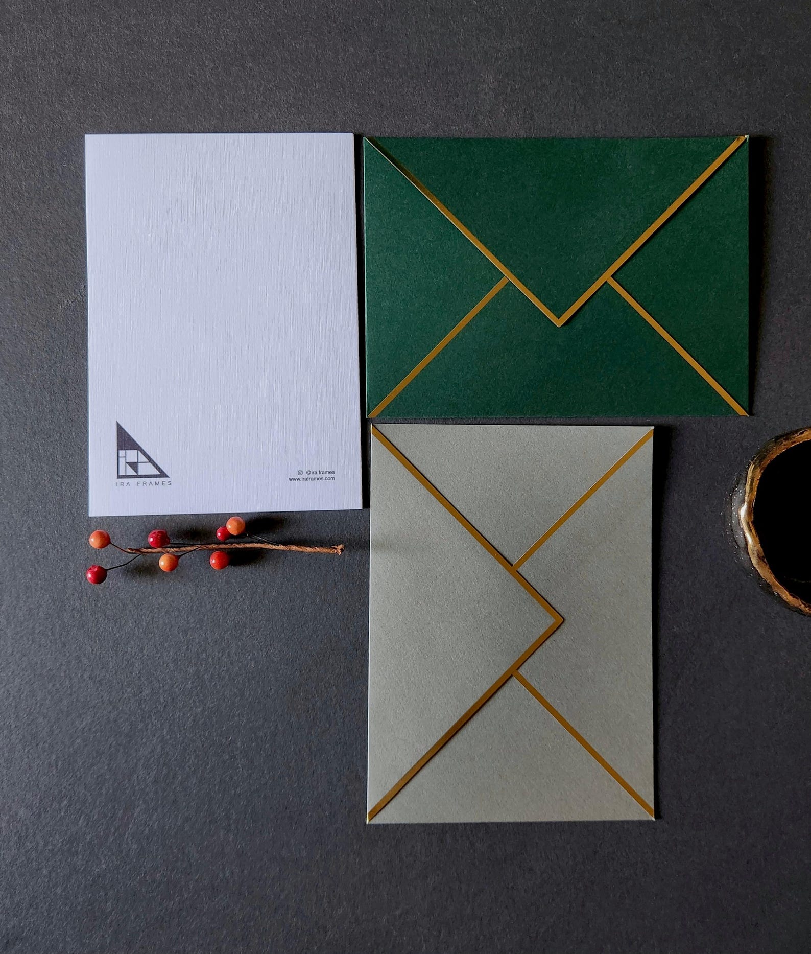 Set of 12 Modern Minimal Holiday 5"x7" Cards W/ Envelopes Christmas ...