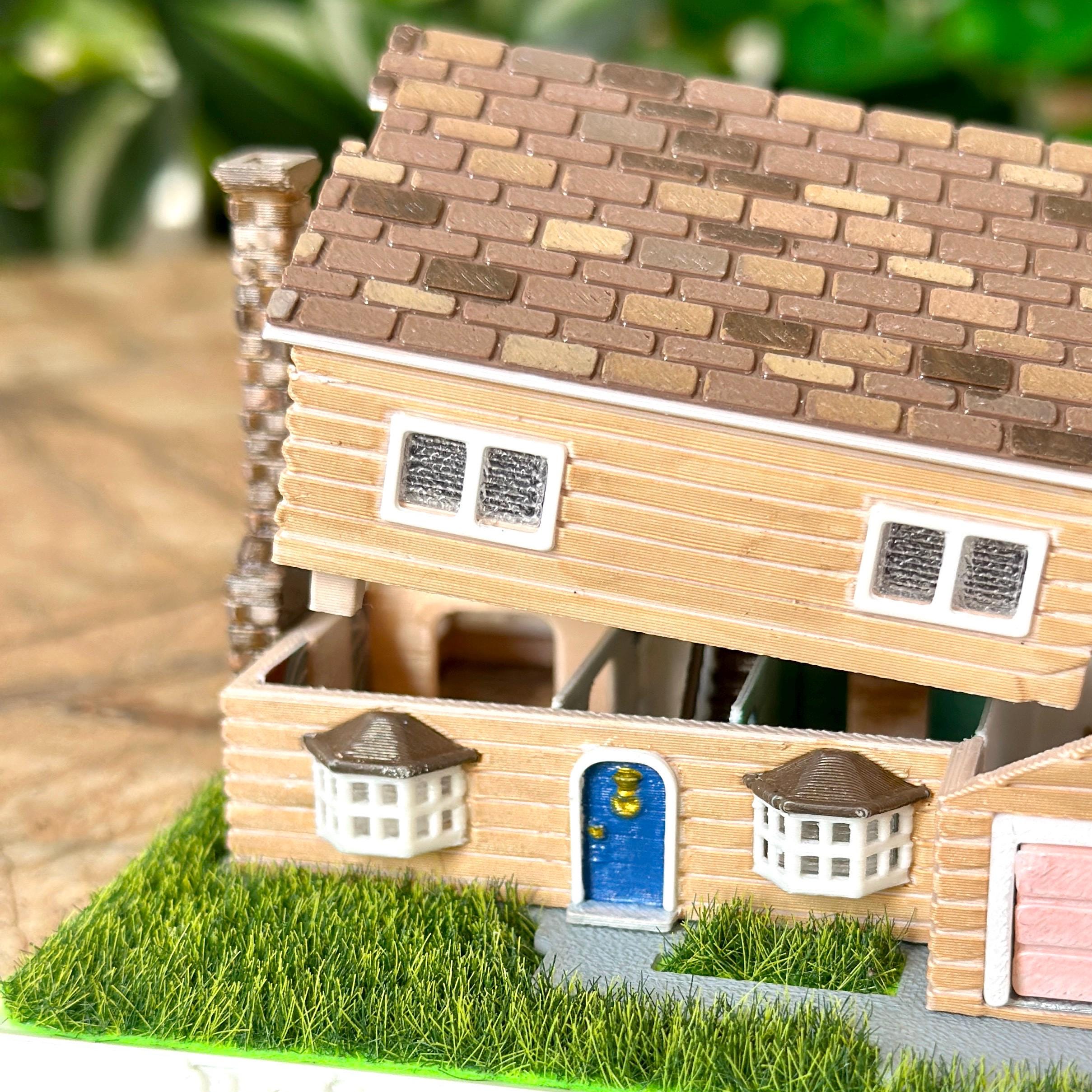 Handcrafted Miniature 3D Simpsons Tiny House Model, Detailed Interior ...