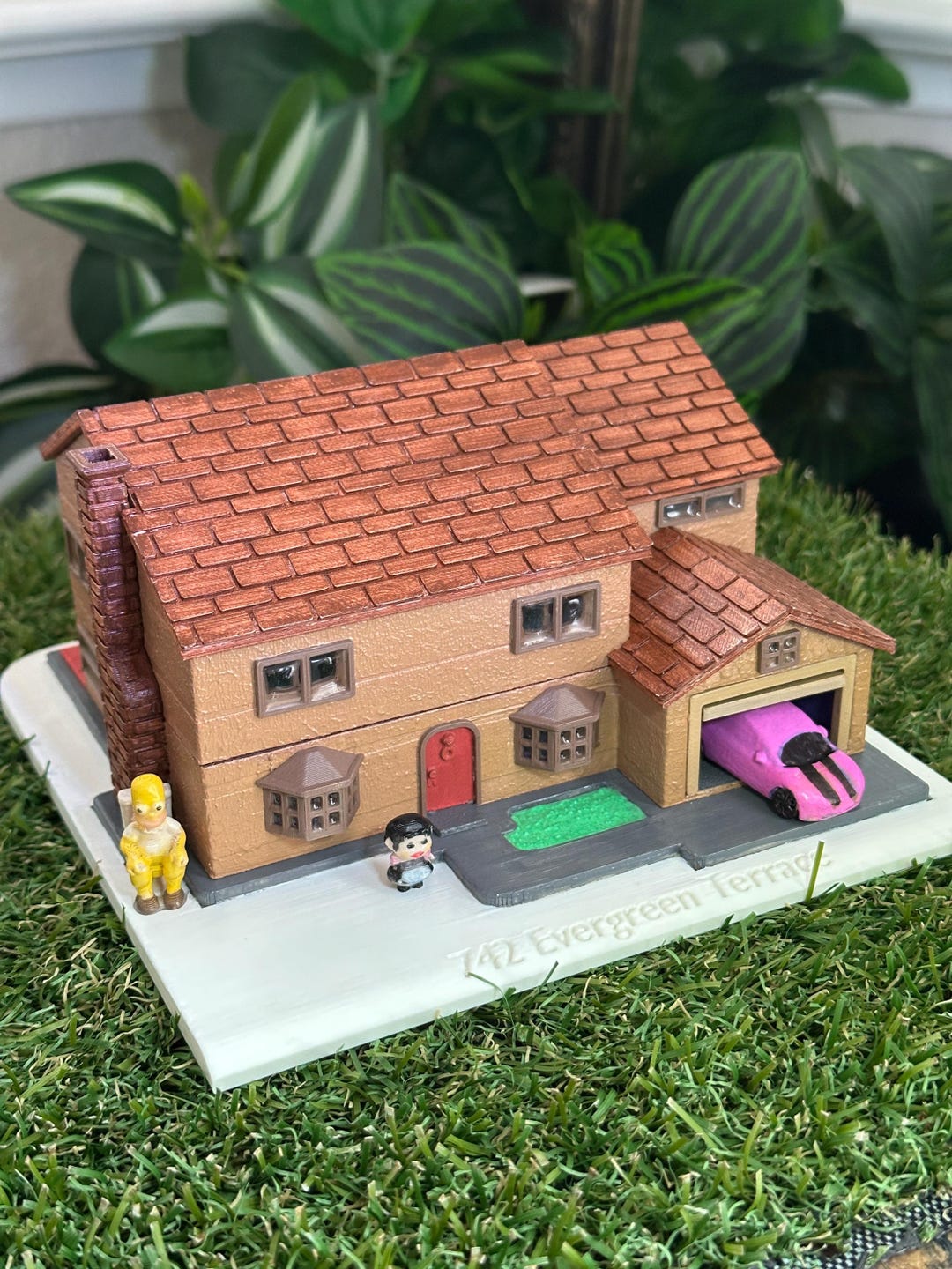 1/87 Miniature Suburban Simpson 3D House Model in Real Life ...