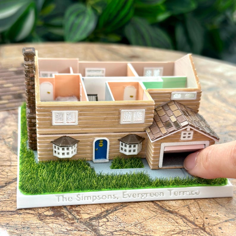 DIY Miniature Realistic 3D Home Model, Suburban House, 2-story Floor ...