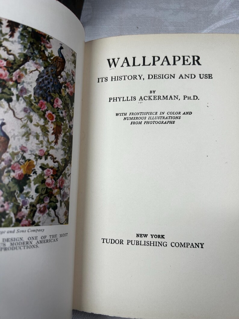 1938 Wallpaper It’s History Design and Use by Phyllis Ackerman - Etsy
