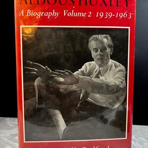 1973 1974 Aldous Huxley A Biography by Sybille Bedford 1st Edition 2 ...