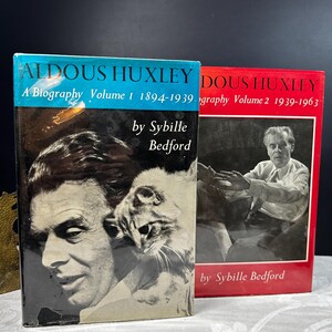 1973 1974 Aldous Huxley A Biography by Sybille Bedford 1st Edition 2 ...