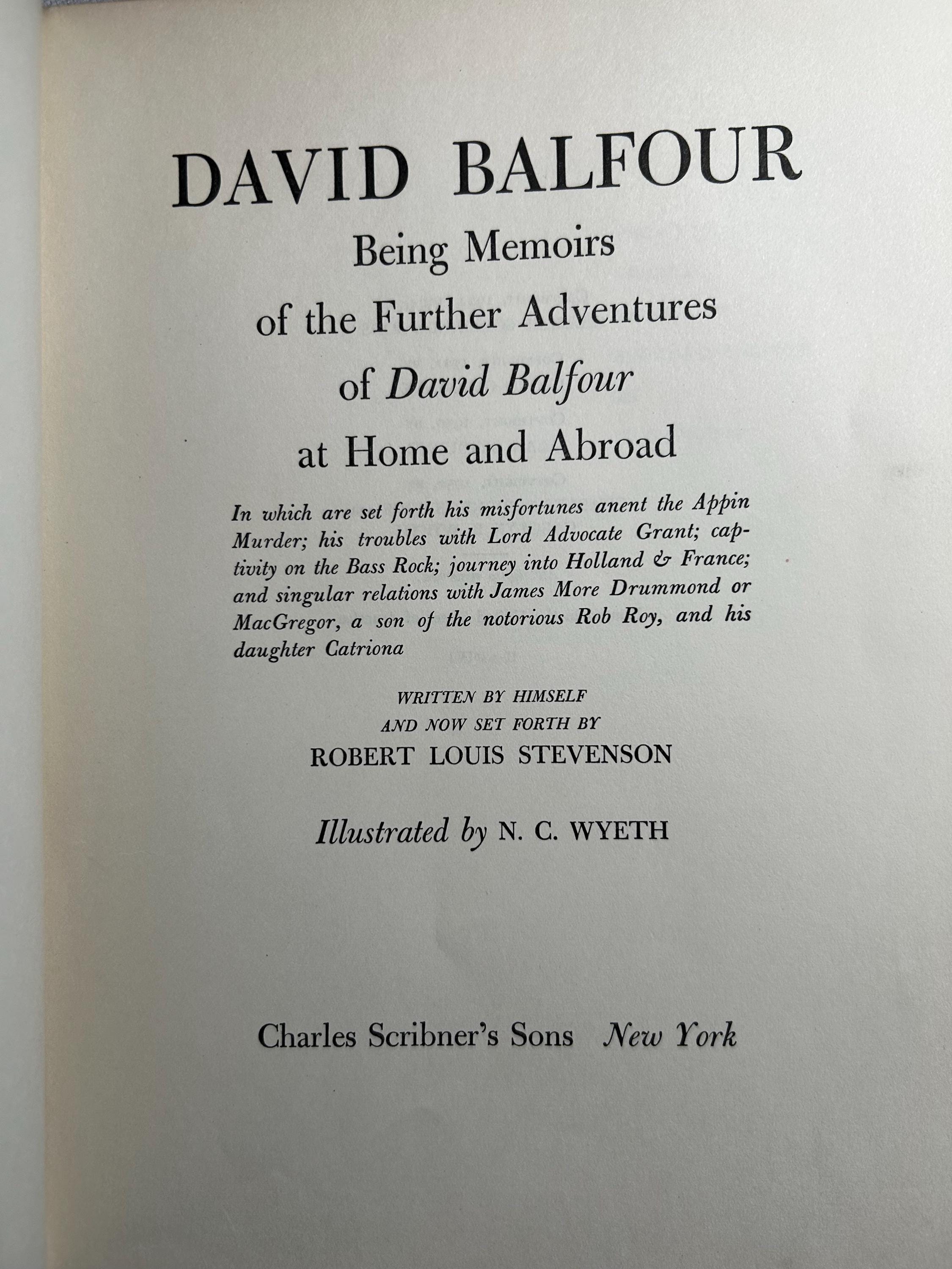 1956 David Balfour by Robert Louis Stevenson Illustrated by Wyeth - Etsy