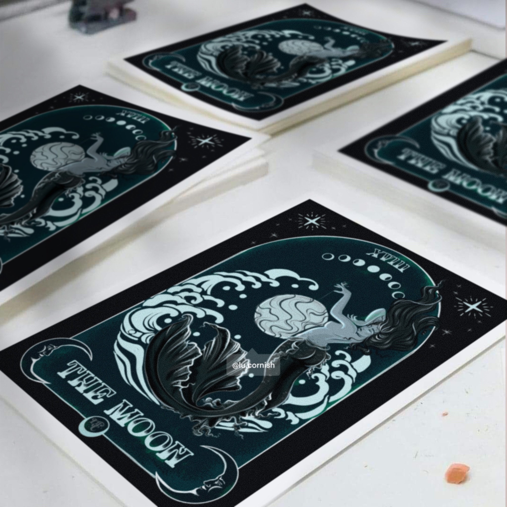 The Moon Mermaid Tarot Art Witchy Vibes Cold Water Swimming - Etsy UK