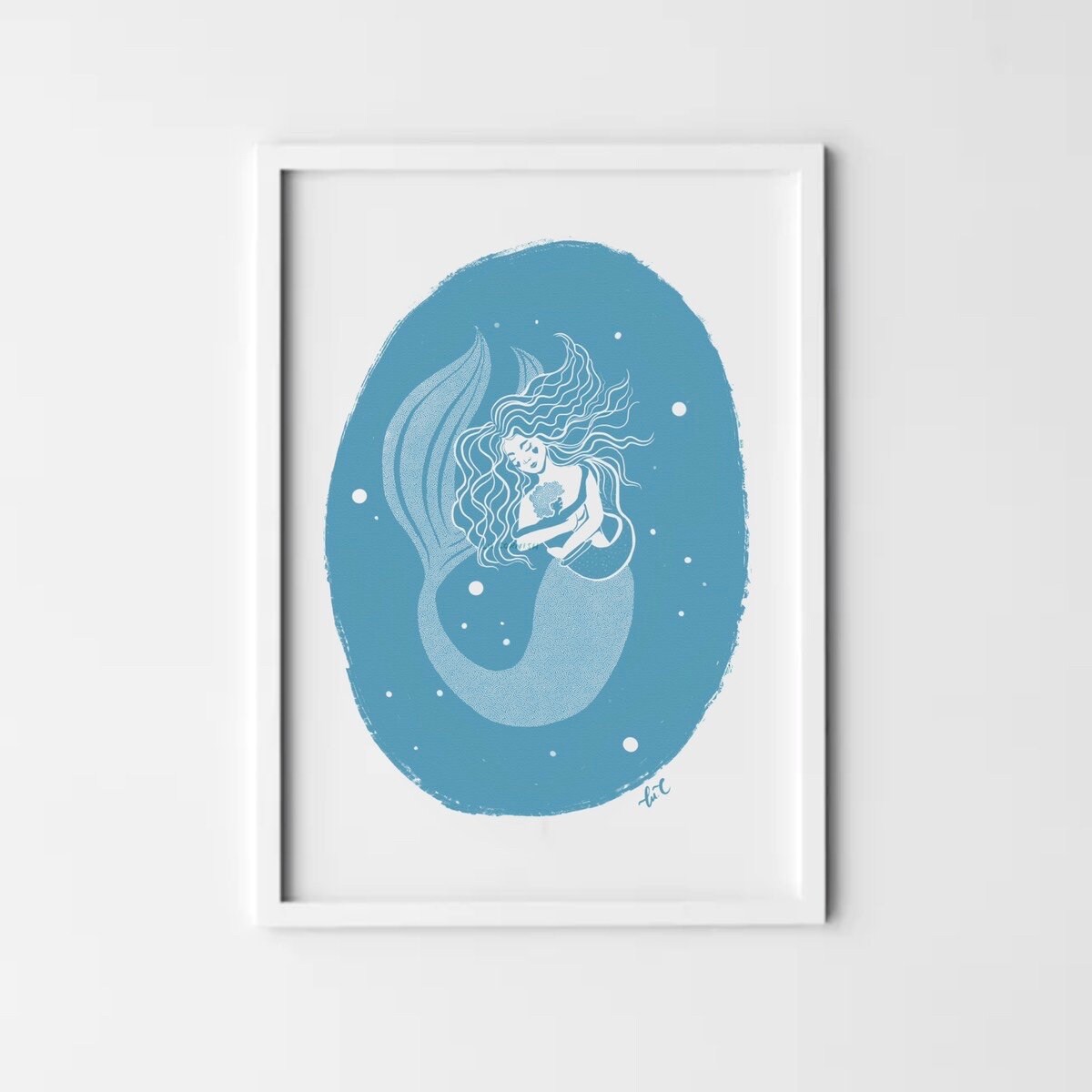 Mermaid Wild Swim Art Print Cold Water Swimming Wild - Etsy UK
