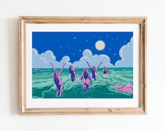 Learn to Swim Swimming Lesson Art Print Swimming Poster - Etsy UK