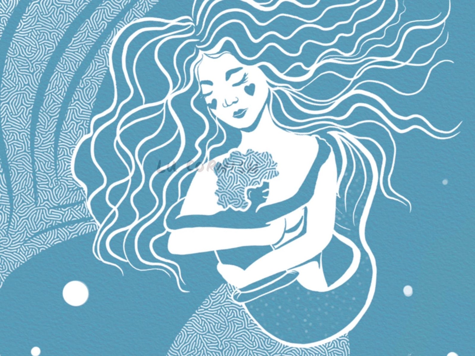 Mermaid Wild Swim Art Print Cold Water Swimming Wild - Etsy UK