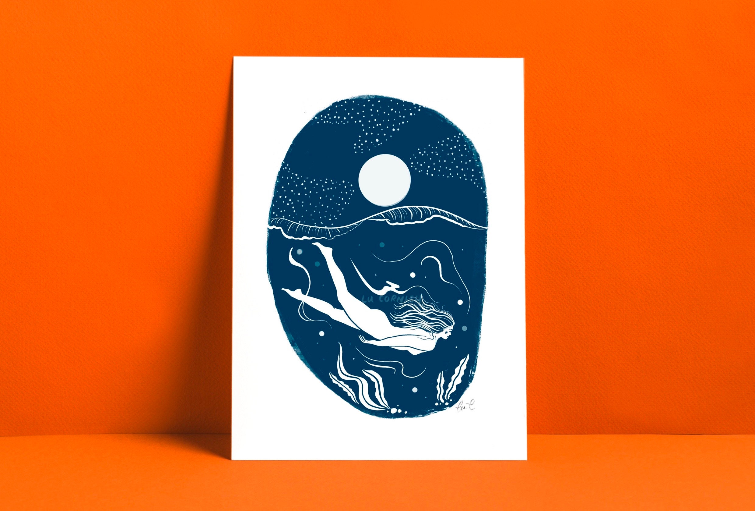 Wild Swimming Art Print Triptych — Lu Cornish
