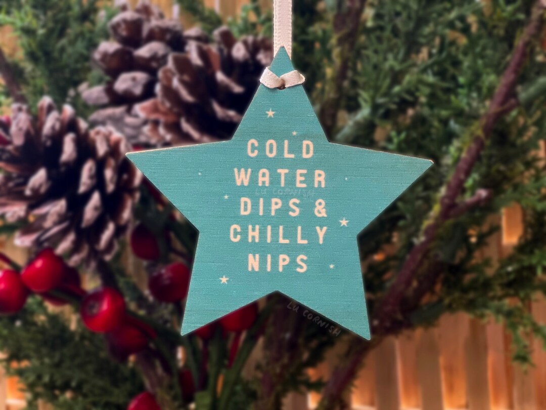 Cold Water Dips & Chilly Nips Funny Eco Holiday Decoration, Wild ...