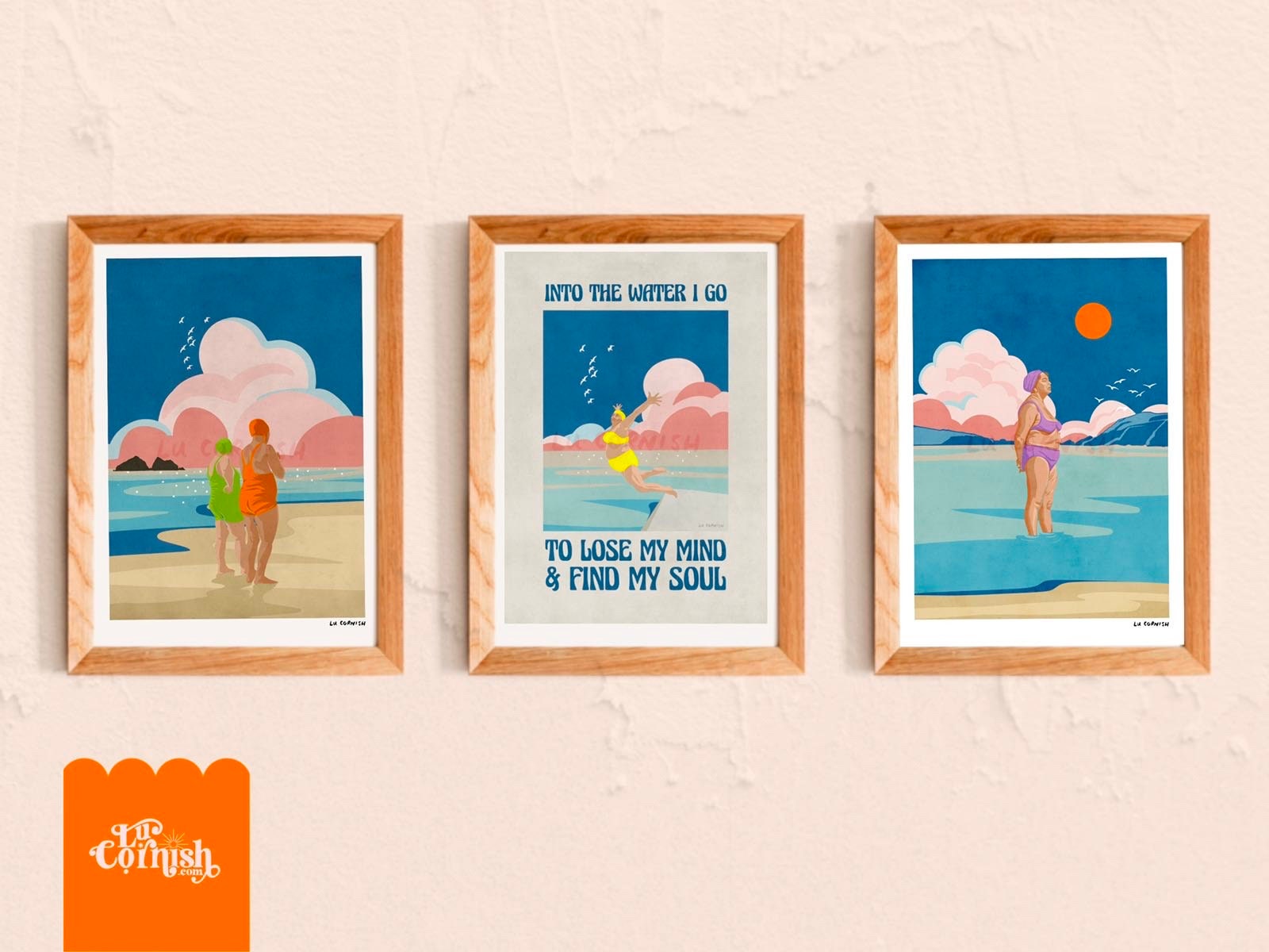 Vintage Swim Wild Poster Into the Water I Go to Lose My - Etsy UK