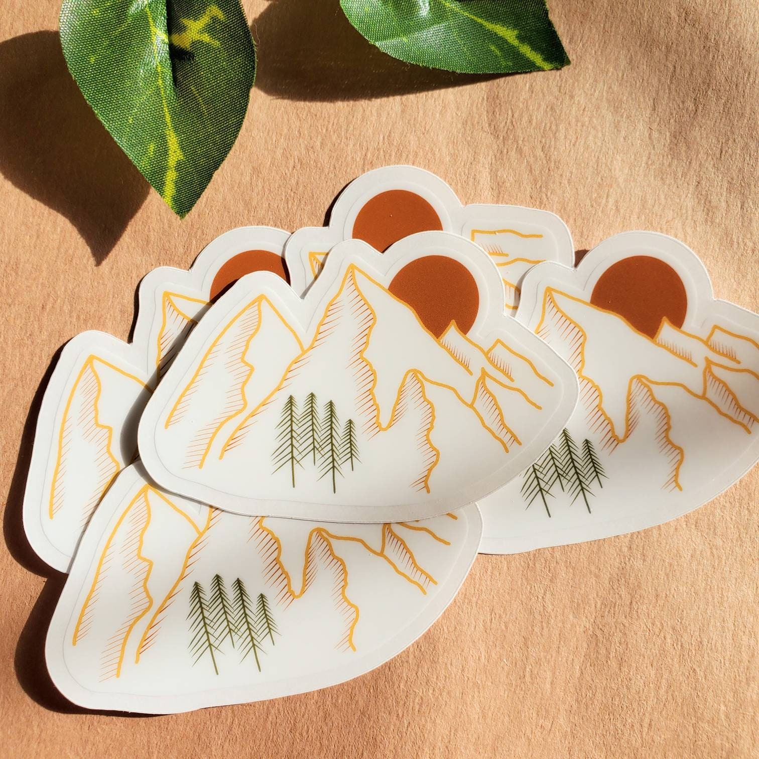 Mountain Line Art Vinyl Sticker - Etsy