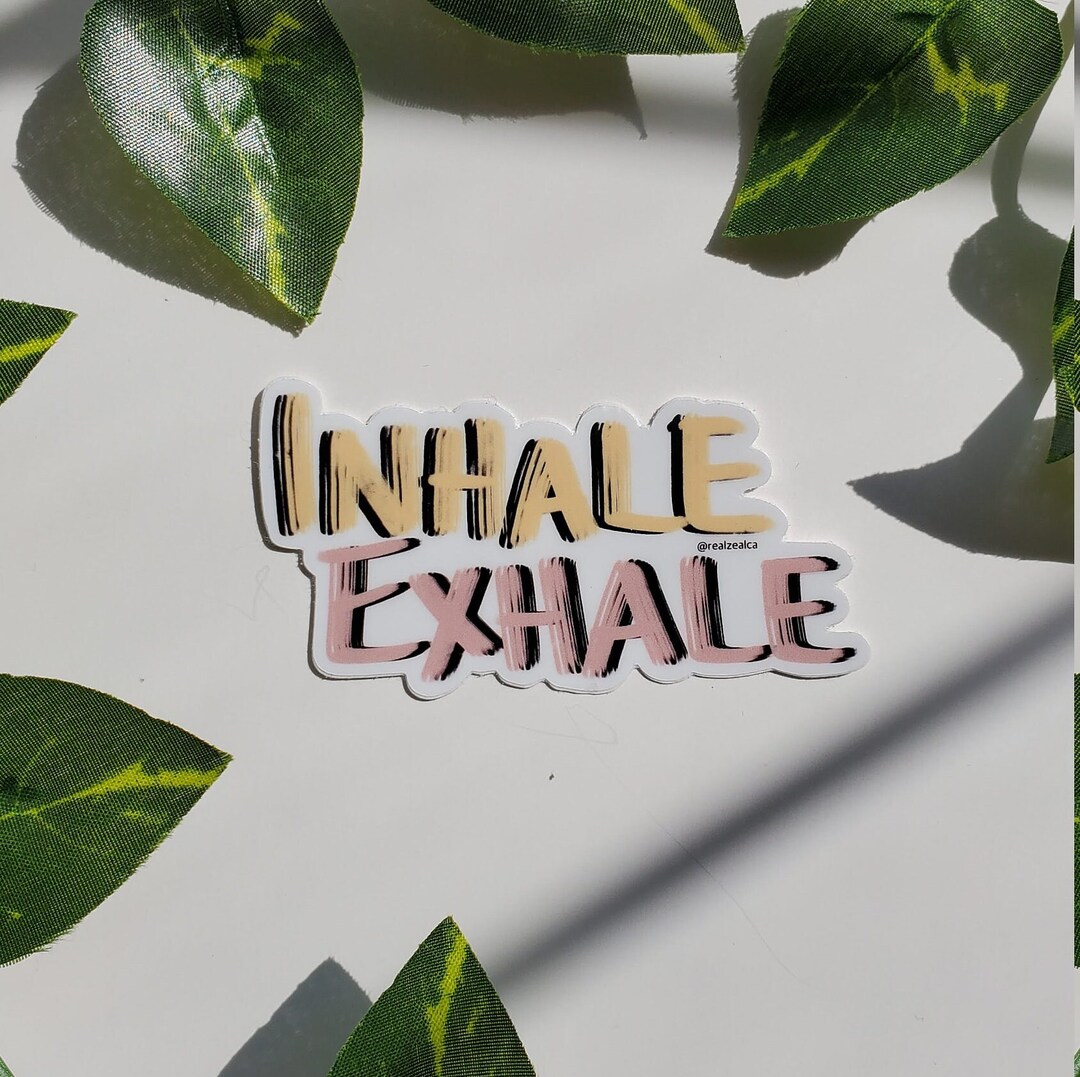 Inhale Exhale Die Cut Vinyl Sticker - Etsy