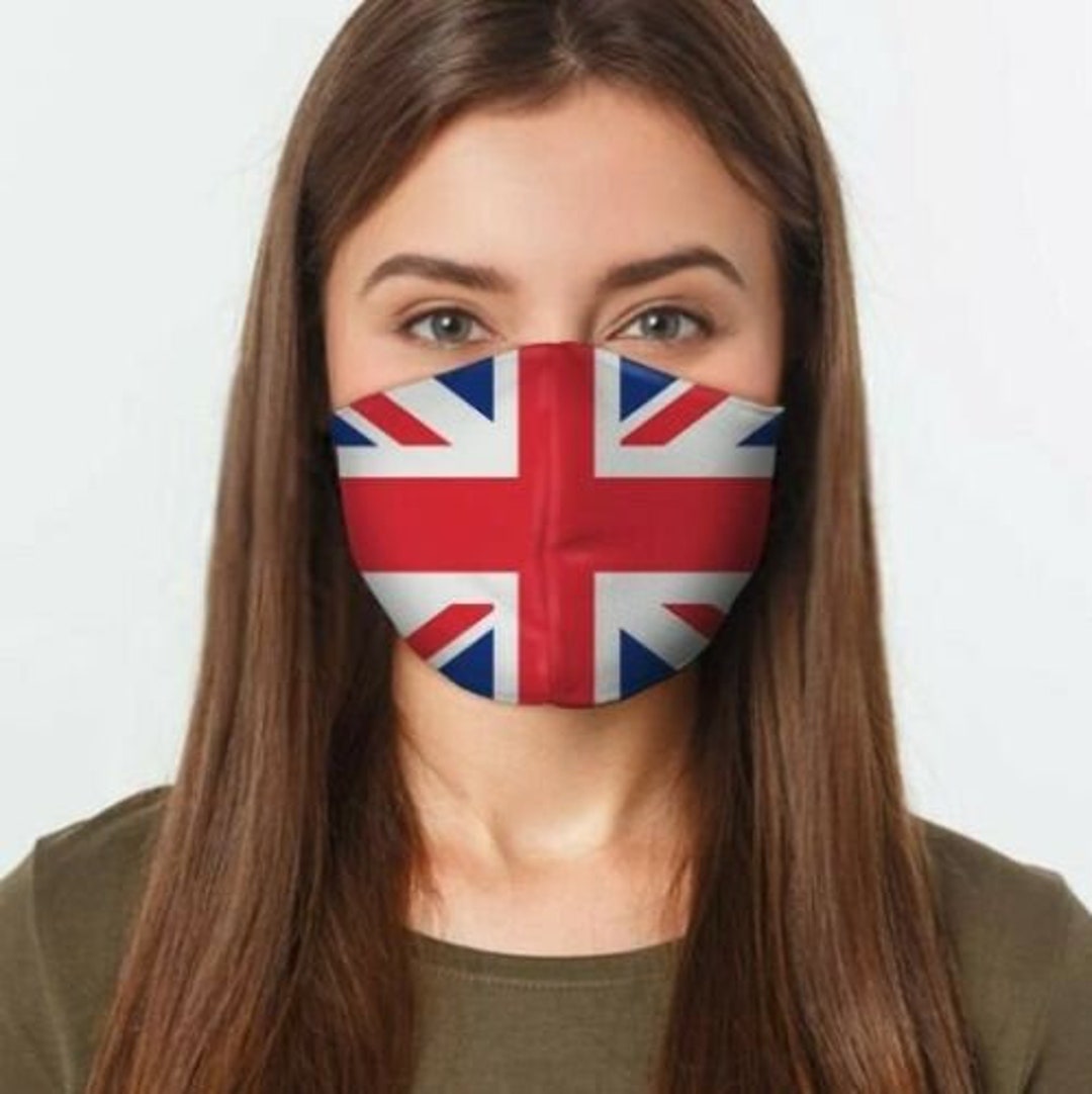 British Flag Face Mask Washable Breathable Reusable 3layers Polyester ...