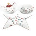 CHRISTMAS TEAPOT Tea Gift Set Tea for One Teapot & Cup Porcelain White ...