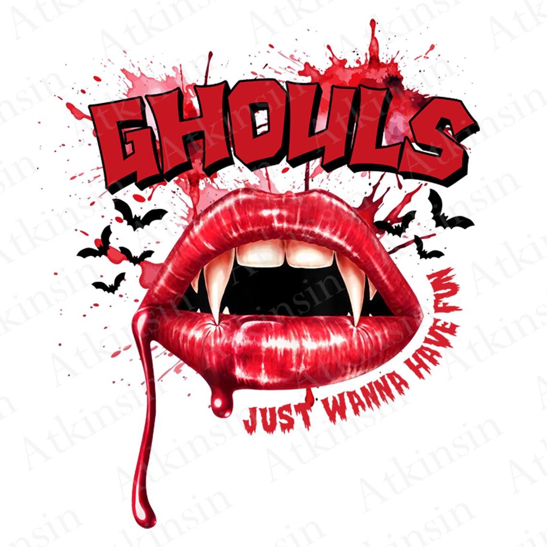 Horror Ghouls Png, Digital Design, Fangs Png, Horror Red Lip Png, Just ...