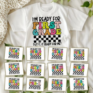 Back to School Png, I'm Ready for First/second/third Grade PNG ...