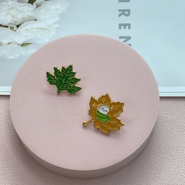Enamel Leaf - Etsy