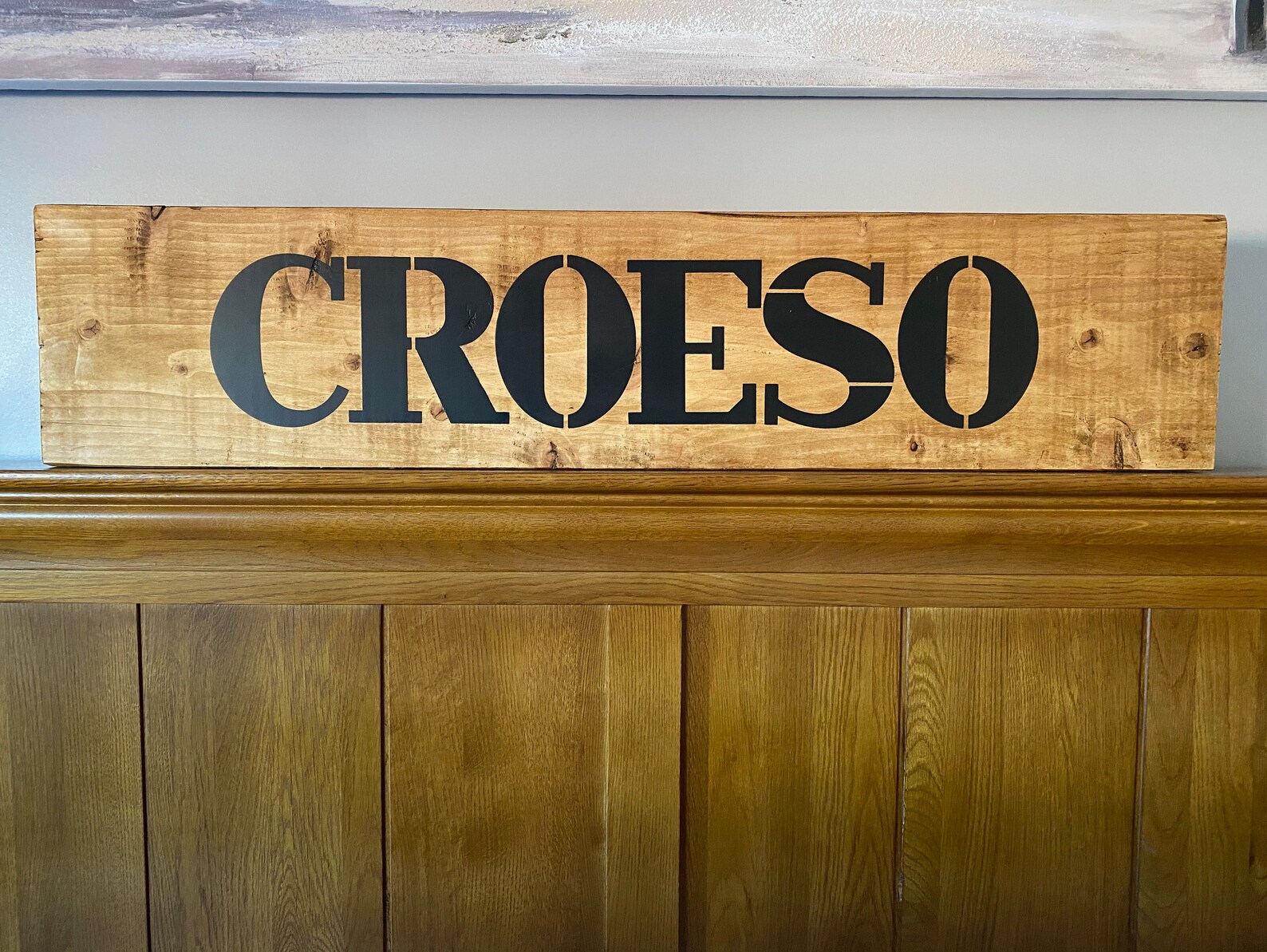 Handmade Rustic Wooden Croeso Sign Welsh/cymraeg - Etsy