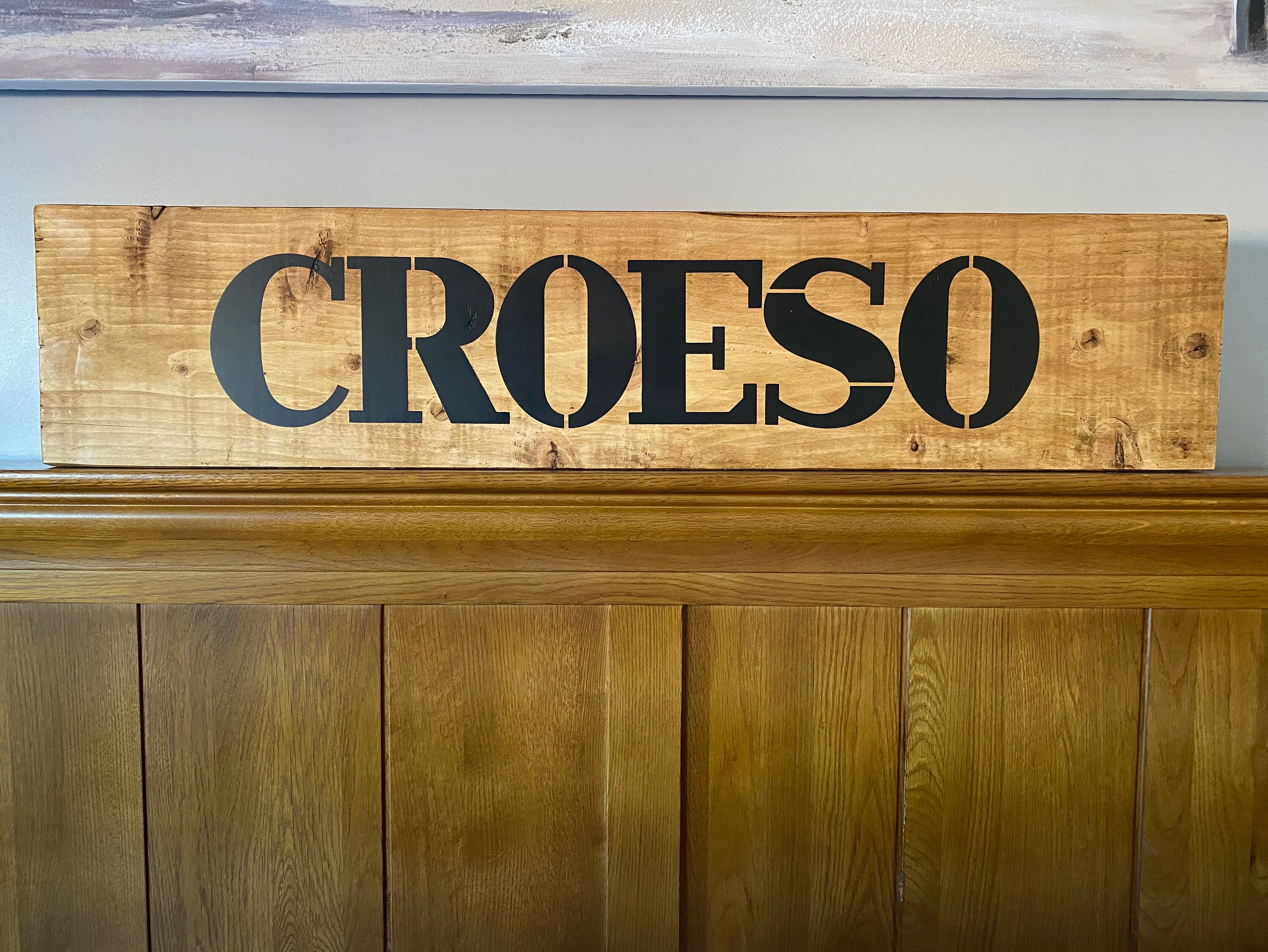 Handmade Rustic Wooden Croeso Sign Welsh/cymraeg - Etsy
