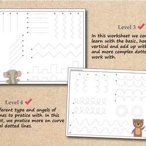 Trace Dotted Lines | Preschool Tracing | Preschool Worksheets - Etsy