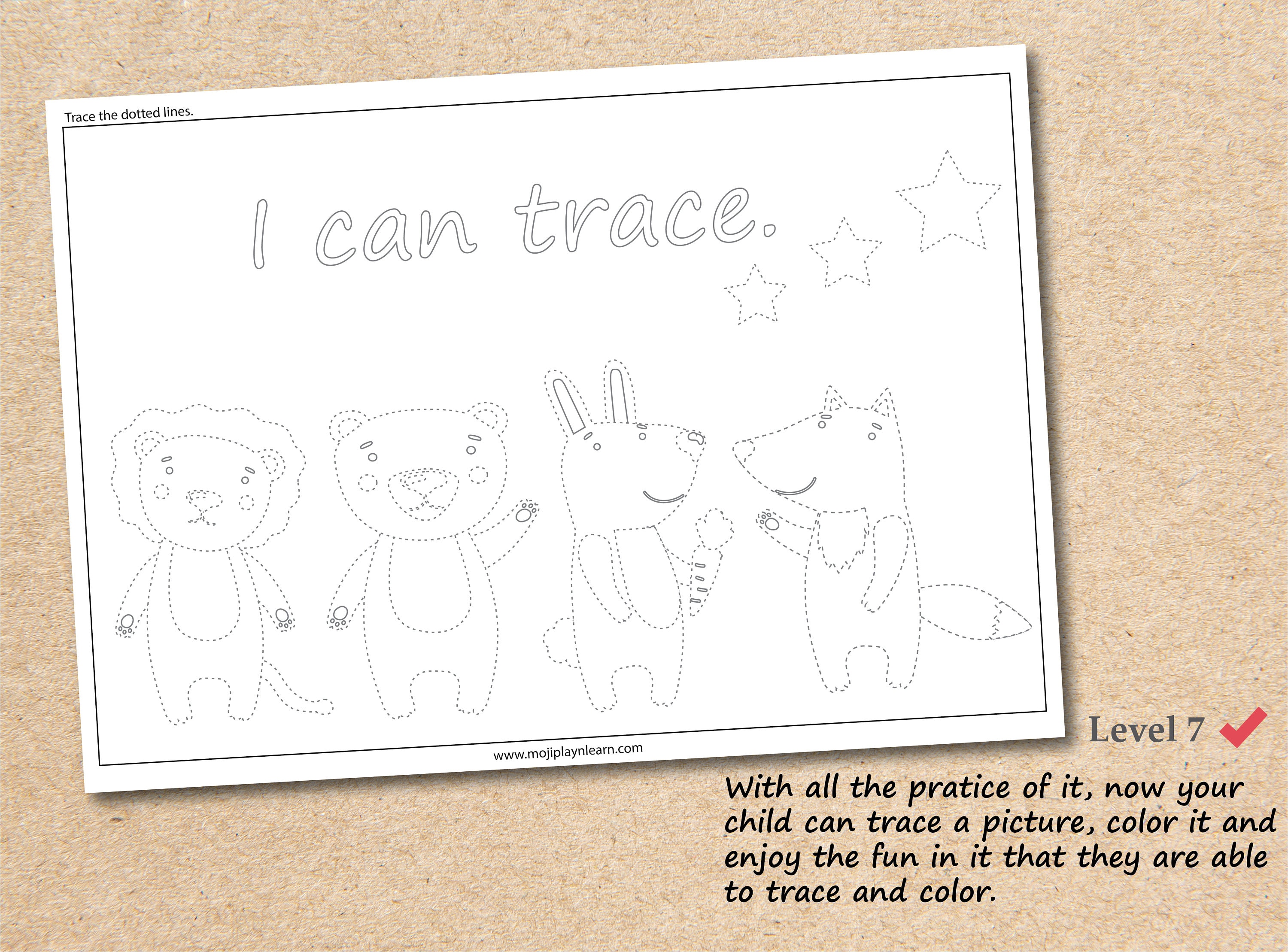 Trace Dotted Lines | Preschool Tracing | Preschool Worksheets - Etsy