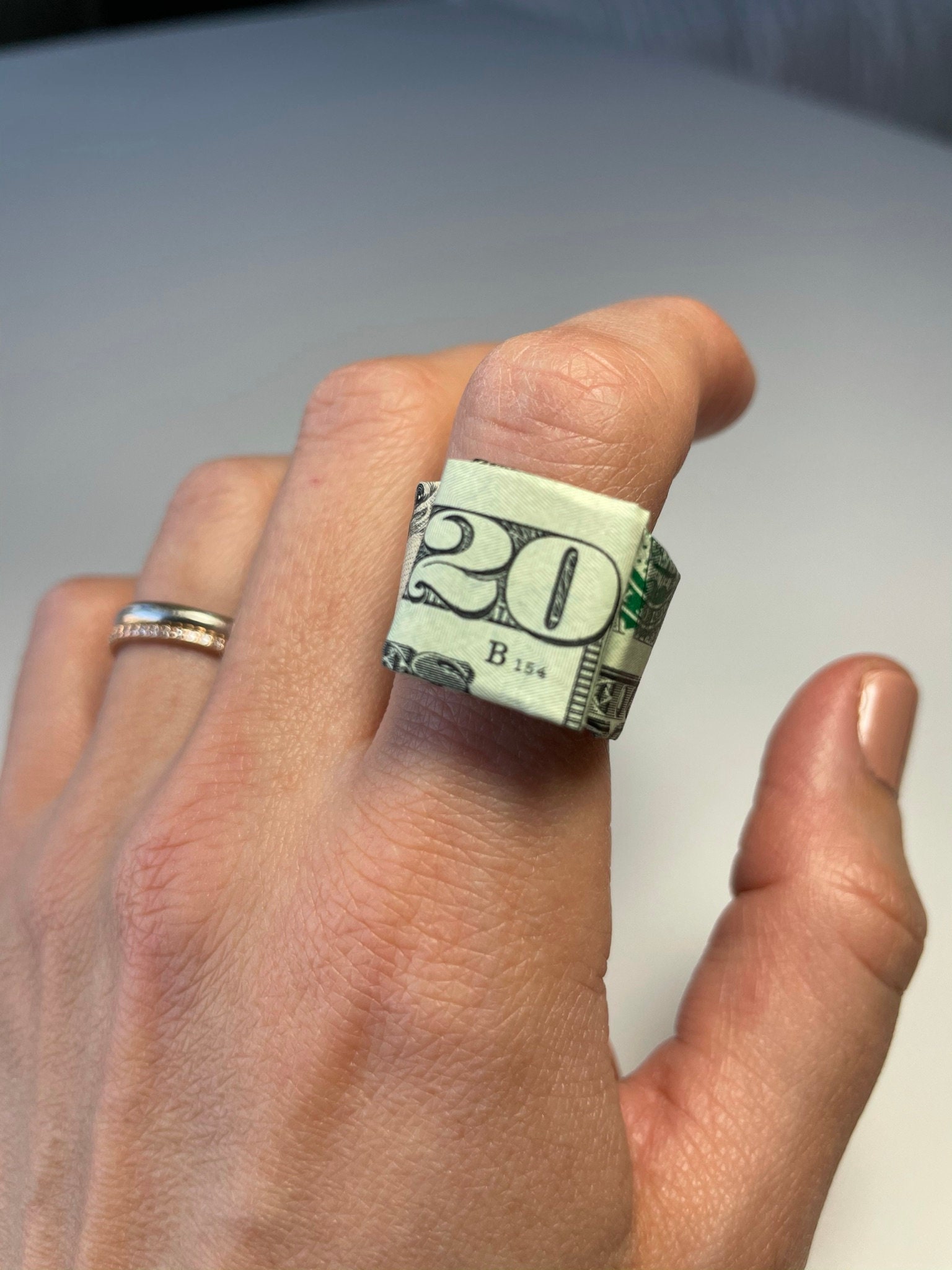 TWENTY Dollar RING echtes Geld Dollar Origami Ringe für | Etsy