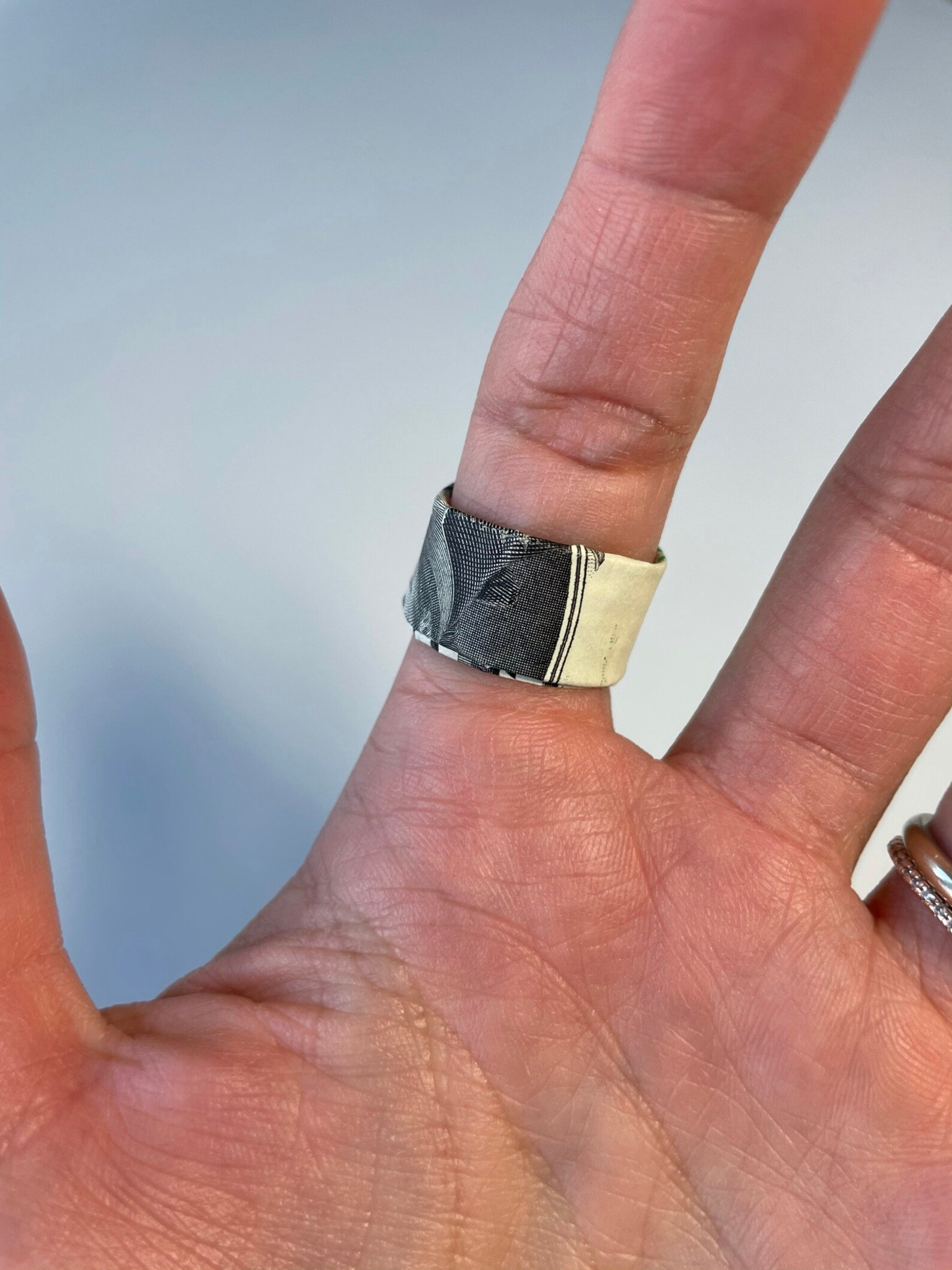 ONE Dollar RING REAL money ring dollar origami birthday | Etsy