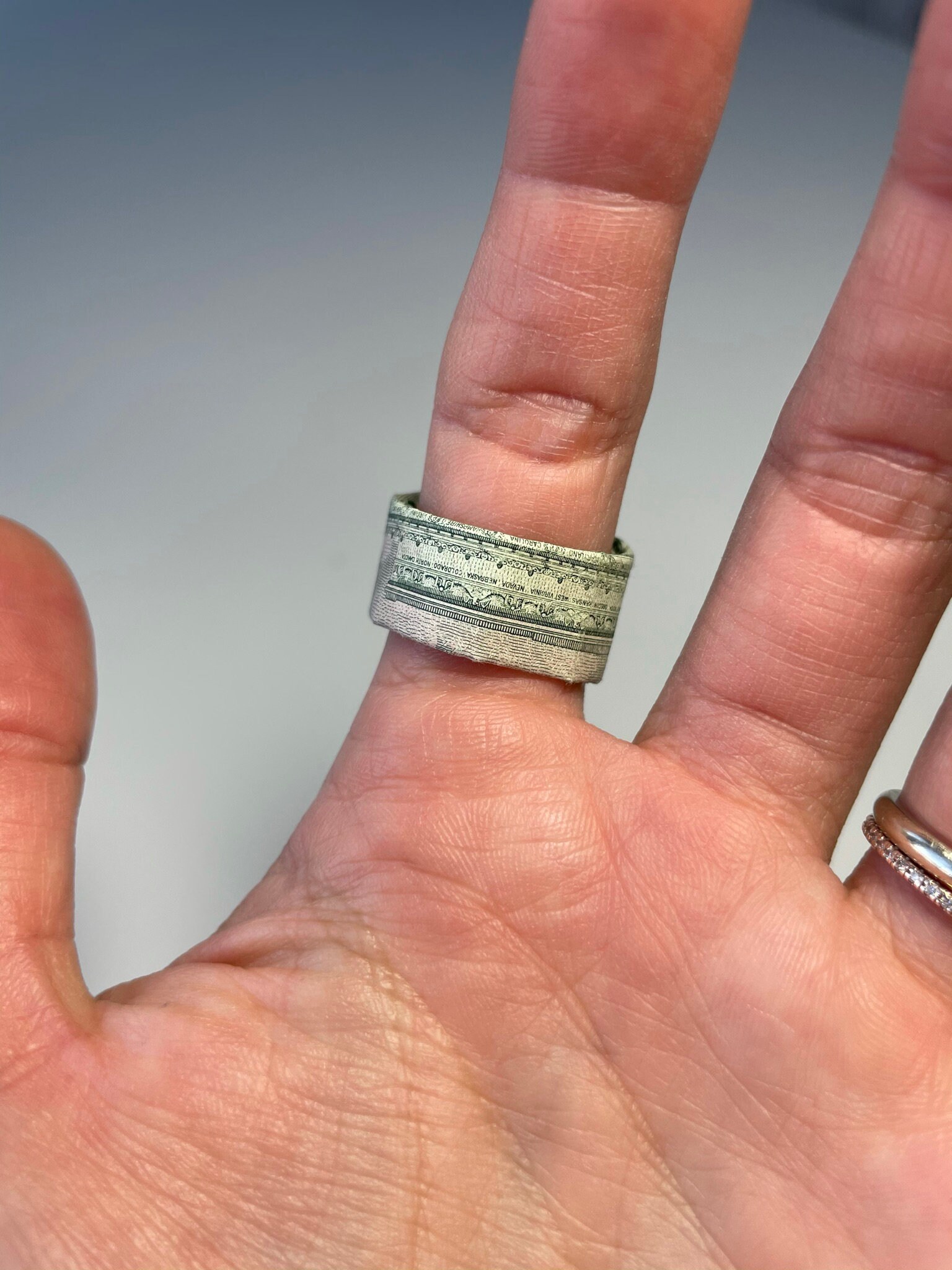 FIVE Dollar RING Money Dollar Origami Rings for Men Women | Etsy