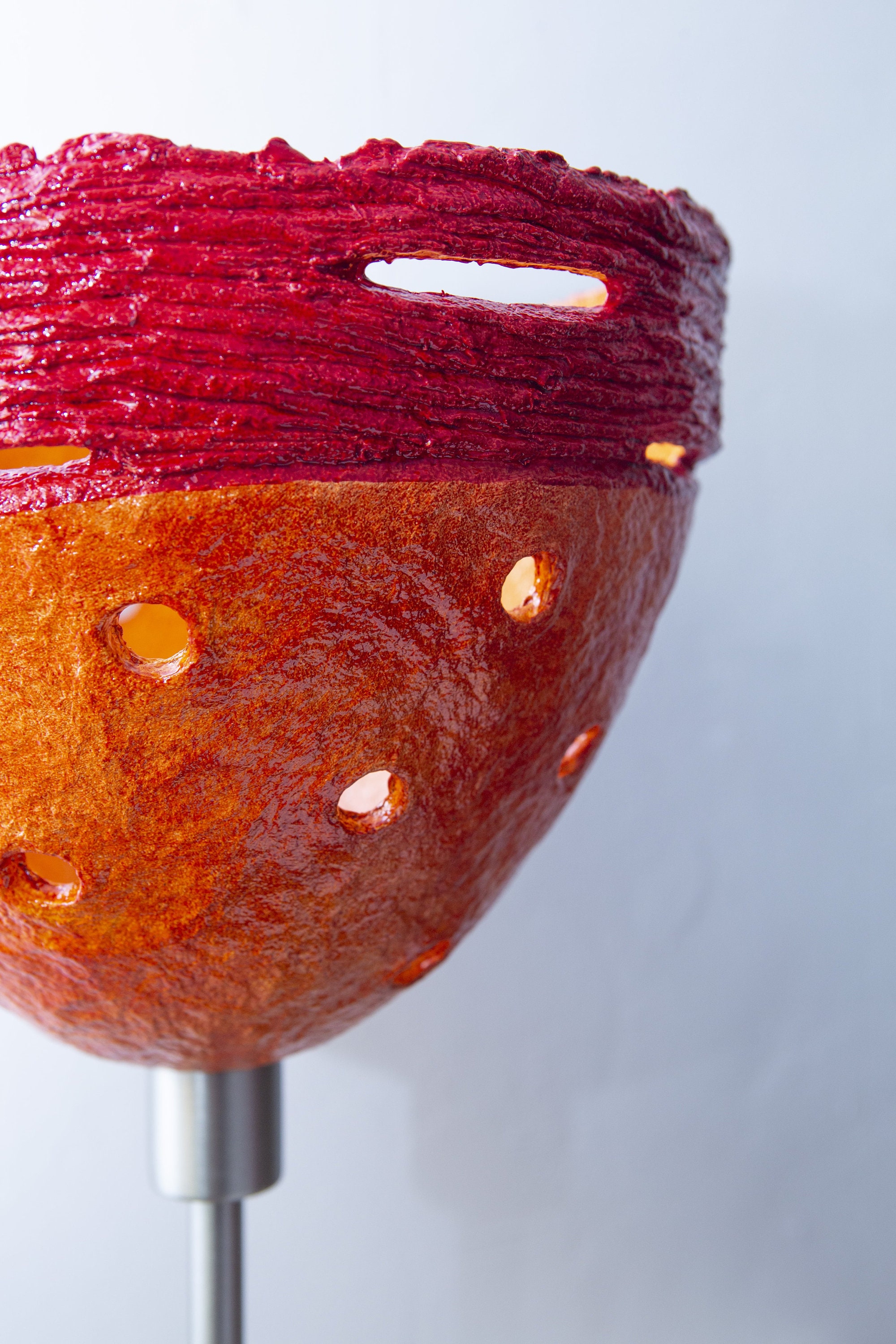 Paper Mache Table Lamp With Light Effects - Etsy