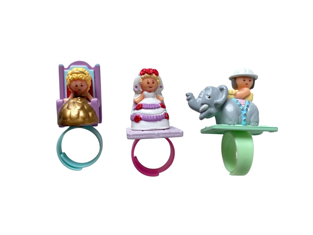 Vintage Polly Pocket Ring Lot - Bluebird Toys. 3 Original Rings - Etsy