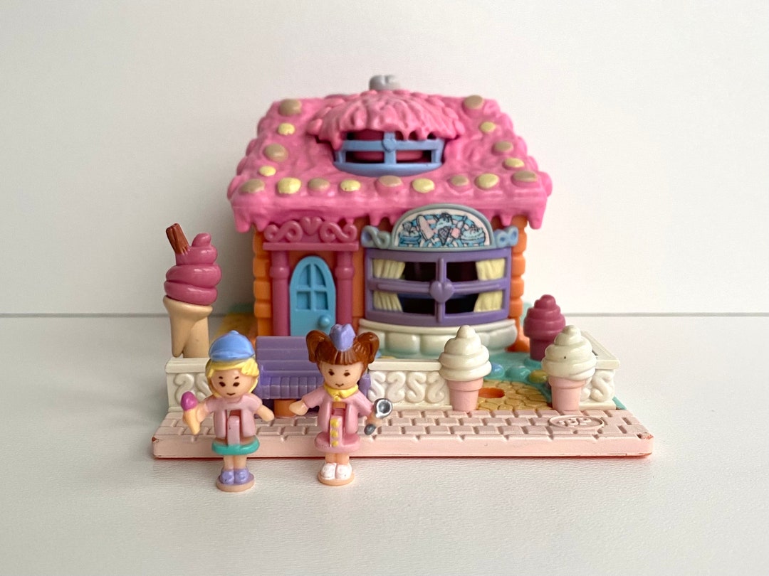 Vintage Polly Pocket Ice Cream Parlor Pollyville Tiny Etsy