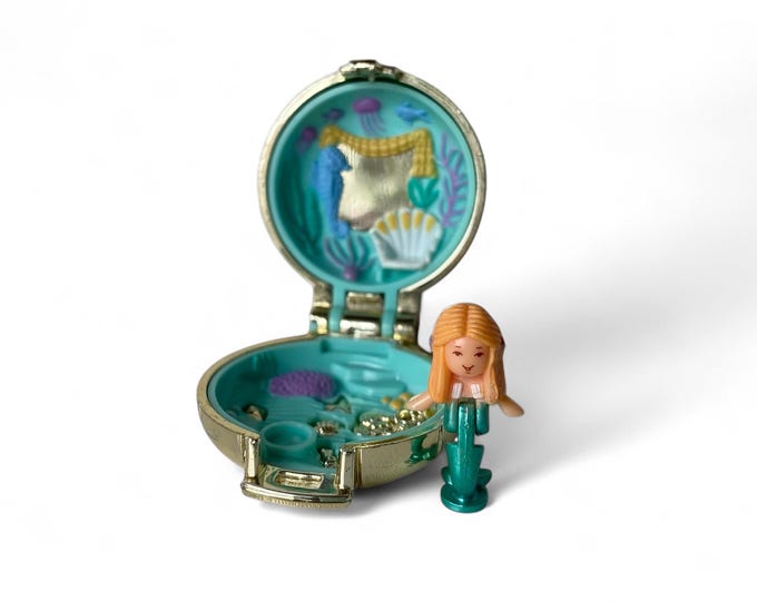 Vintage Polly Pocket Seashine Mermaid Locket - Bluebird Toys 1993 - Etsy