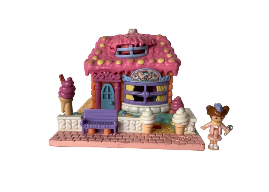 Vintage Polly Pocket Ice Cream Parlor - Pollyville - Tiny World Polly’s ...