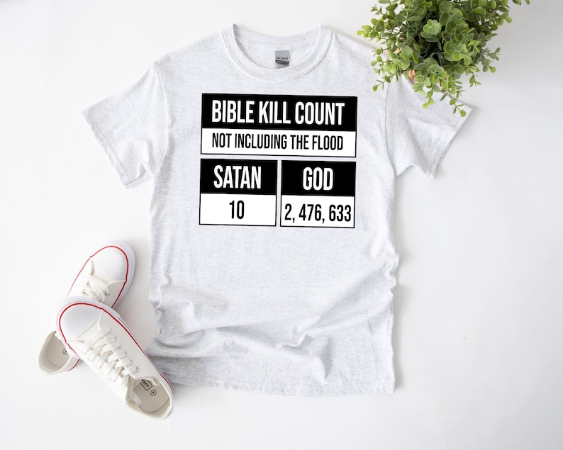 Bible Kill Count Not Inlcuding the Flood God Vs Satan Vintage T-shirt ...