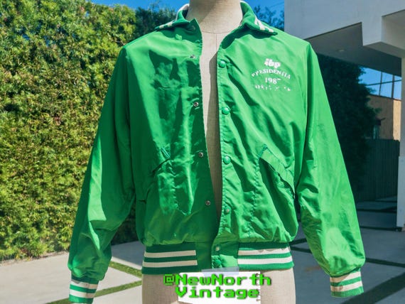 IBP 1987 Vintage Bomber Jacket Size Medium | Olive Gr… - Gem