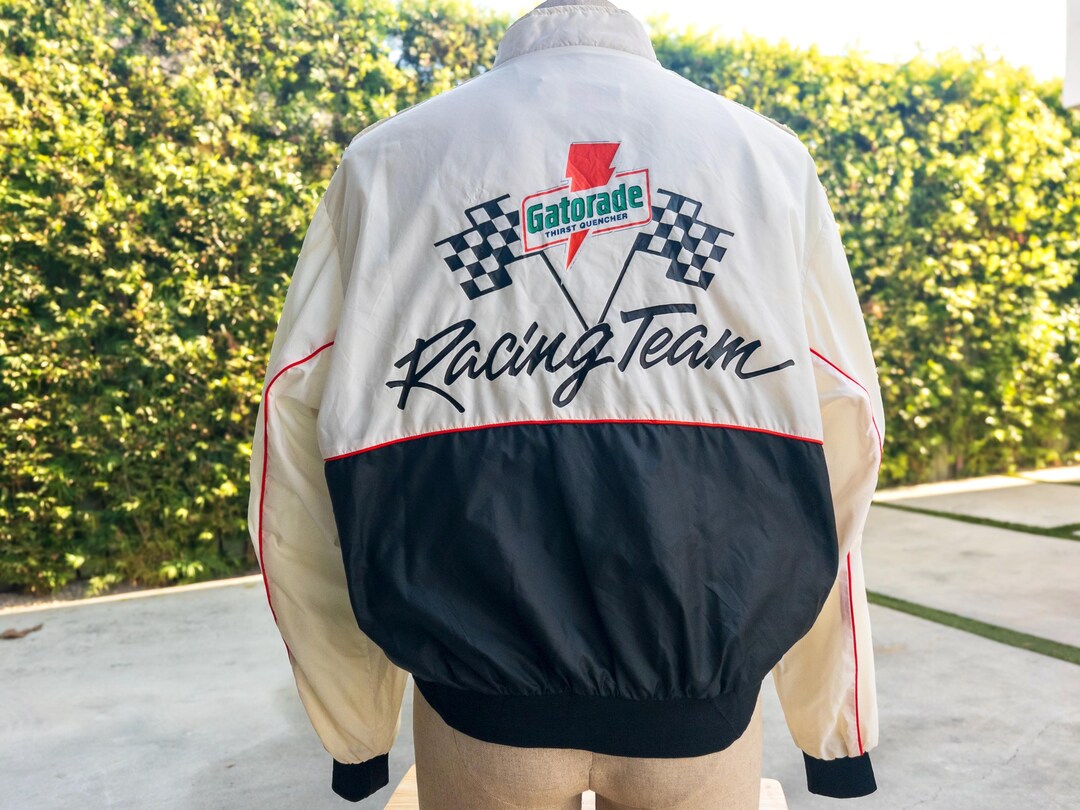 GATORADE Racing Team NASCAR Vintage Windbreaker Jacket Size XL White ...