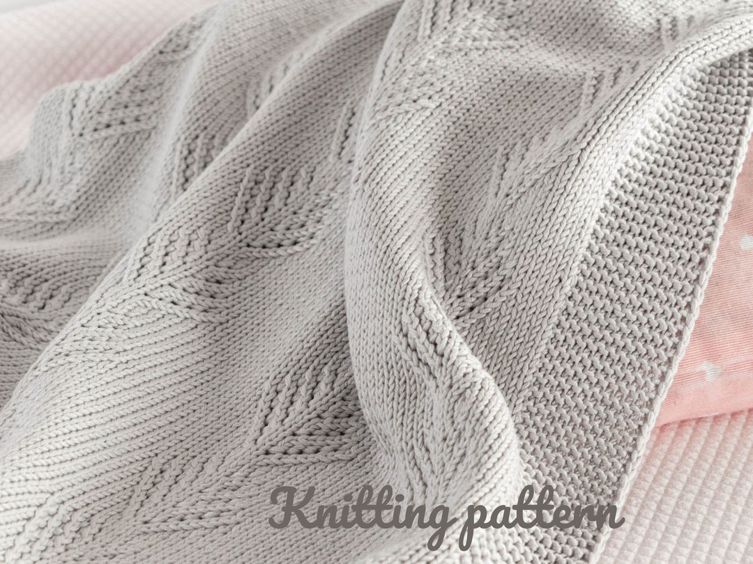 Knitting Pattern Baby Blanket, Baby Blanket Pattern, Knit Blanket ...