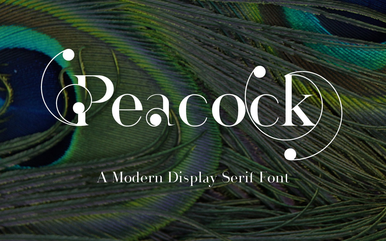 Peacock Display Font - Etsy