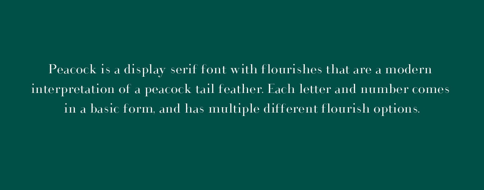 Peacock Display Font - Etsy