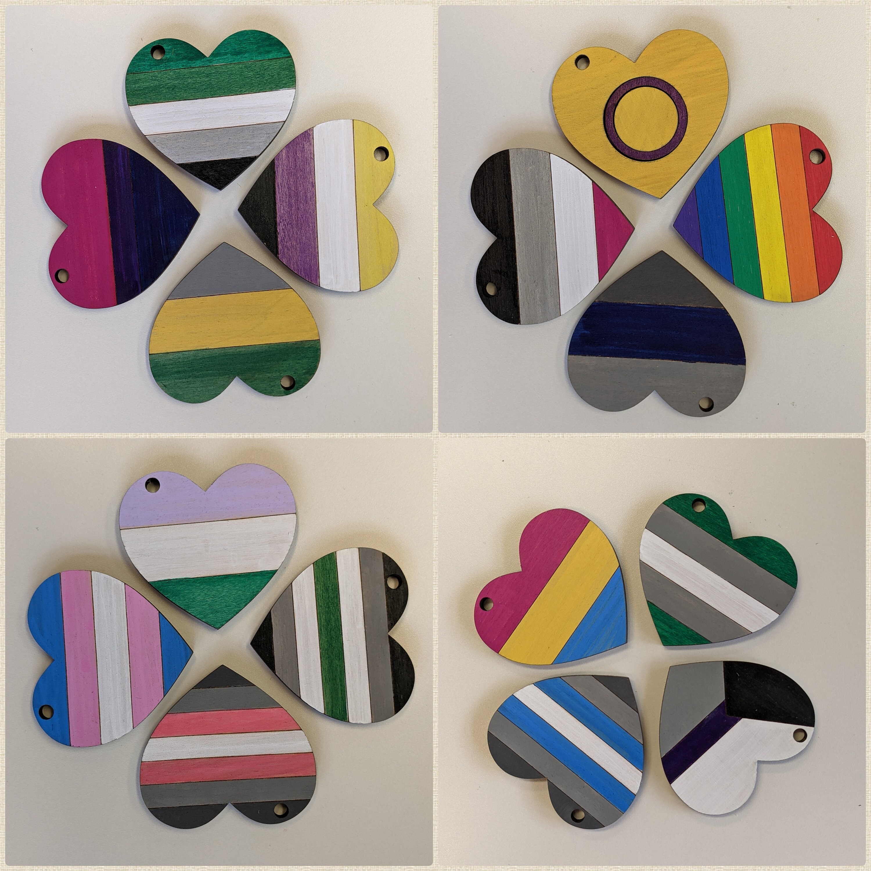 Pride Flag Keychains both Cut and Scored Versions Available - Etsy