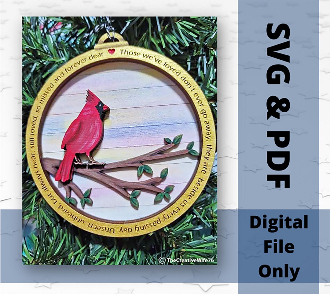 Personalizable in Loving Memory, Cardinal, Memorial Christmas Bulb ...