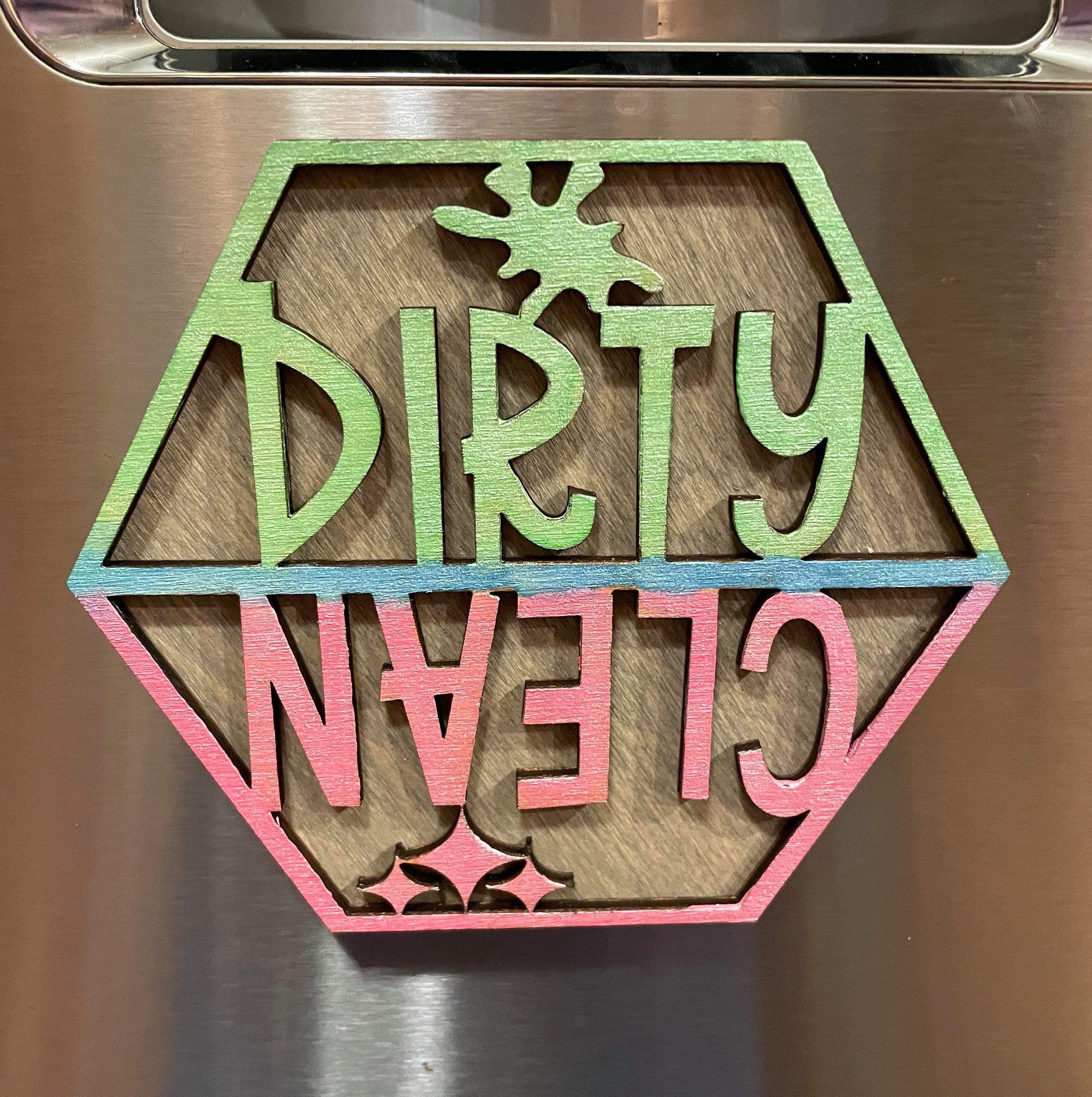 Clean/dirty Digital Laser Cut File for Dishwasher SVG and - Etsy