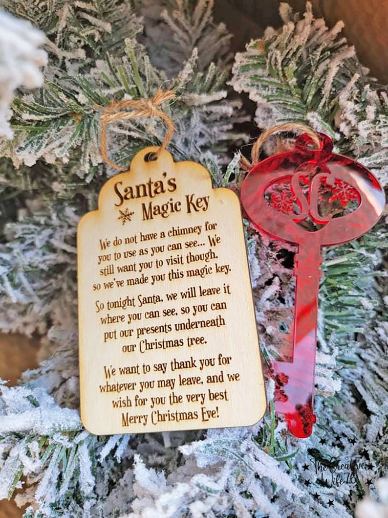 Santa's Magic Key Engraved and Scored Versions Available - Etsy