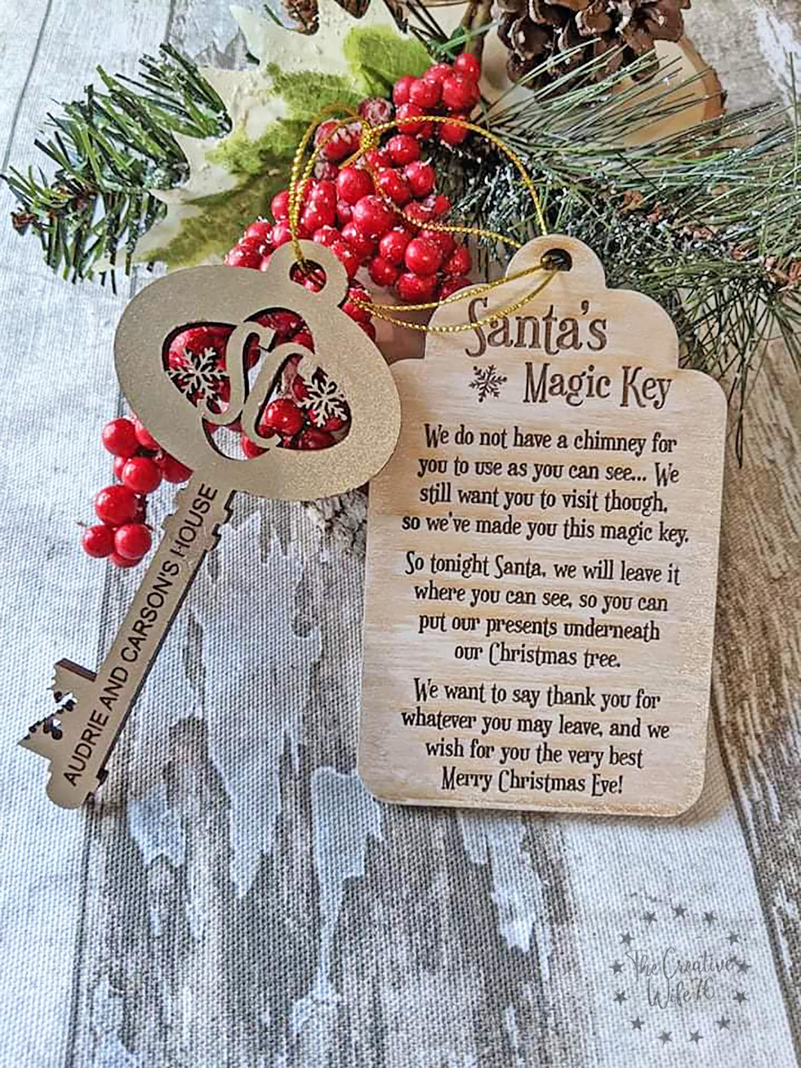 Santa's Magic Key, Engraved and Scored Versions Available, Digital ...