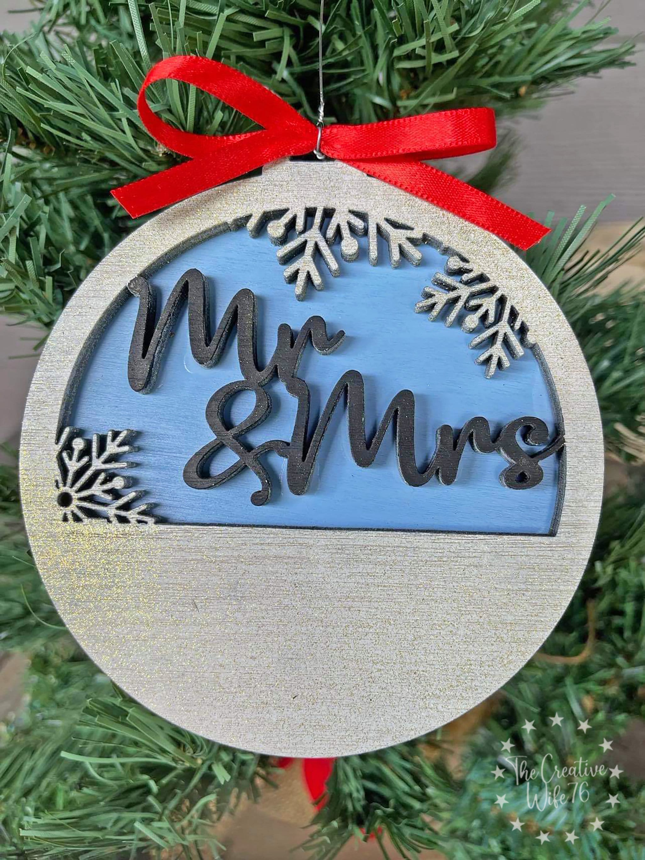 Personalizable 'our First Christmas As' Mr and Mrs - Etsy