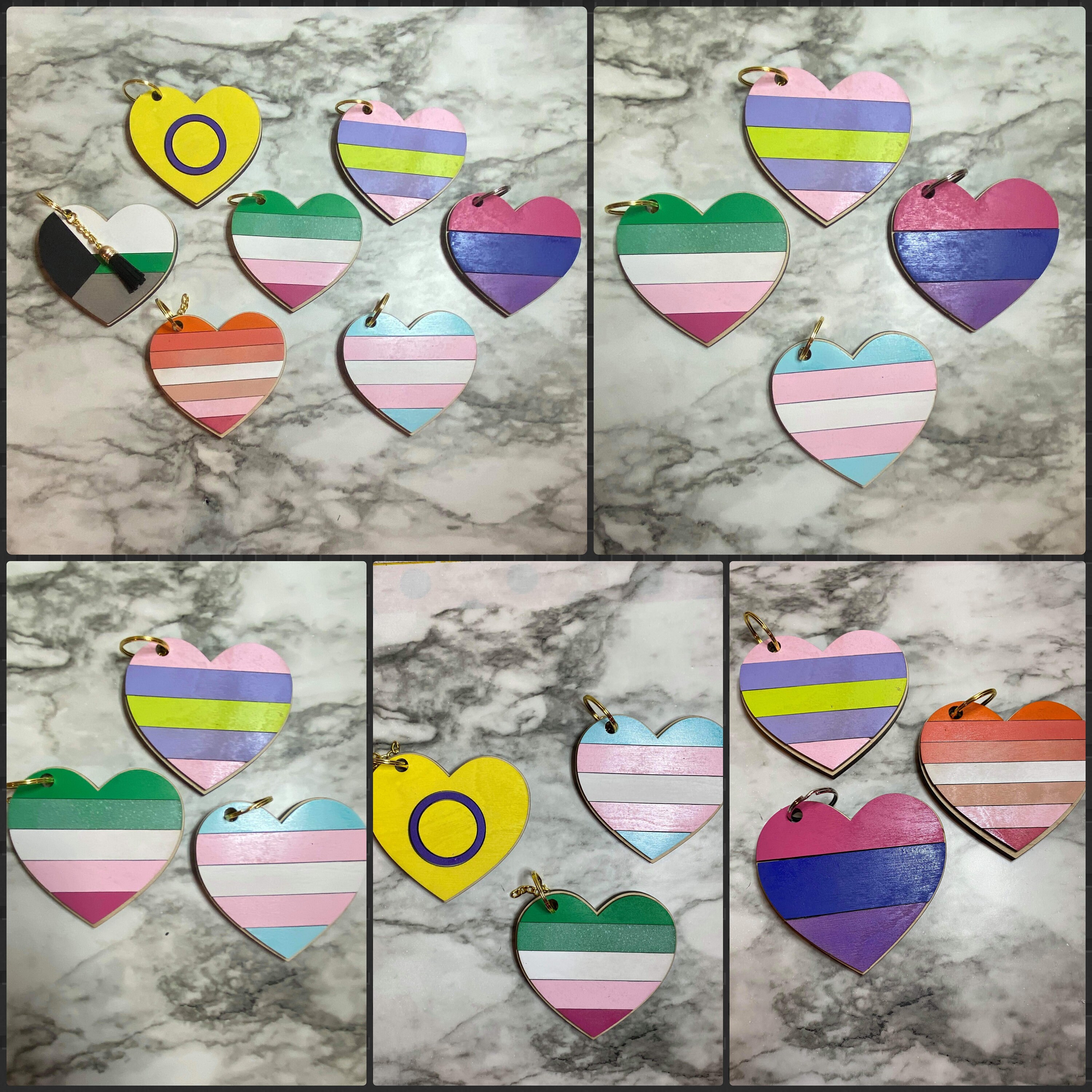 Pride Flag Keychains both Cut and Scored Versions Available - Etsy