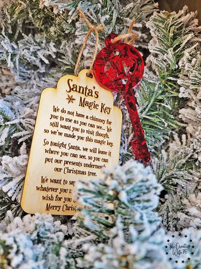 Santa's Magic Key Engraved and Scored Versions Available - Etsy