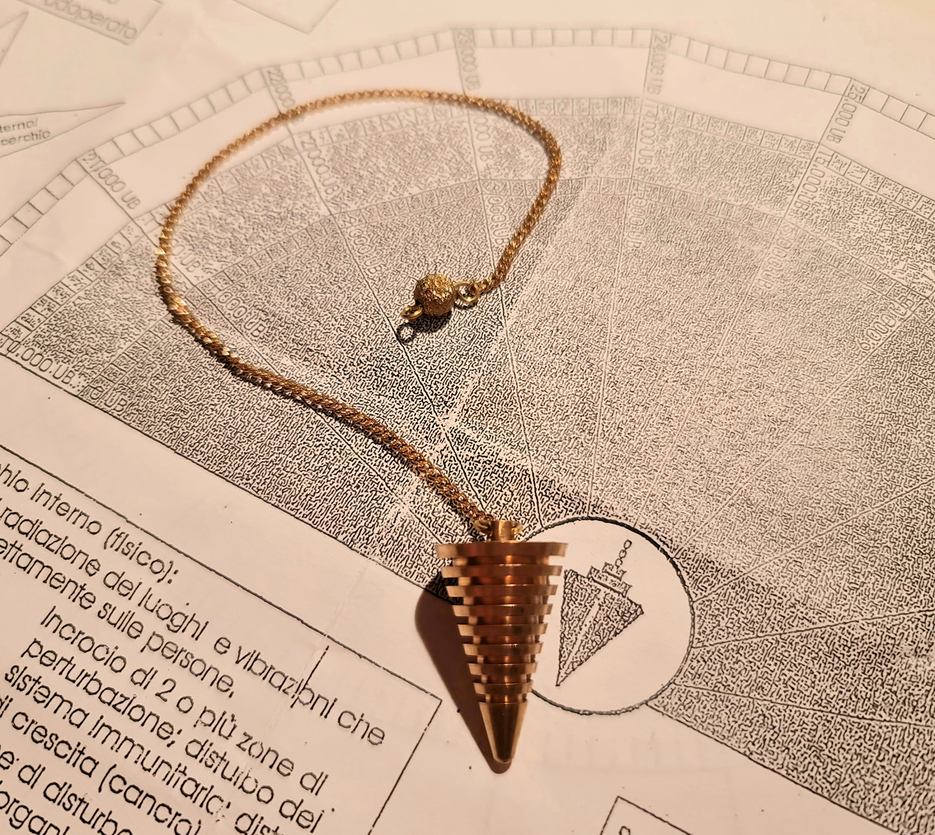 Egyptian Copper Conical Pendulum Triangle With 8 Batteries Discs - Etsy